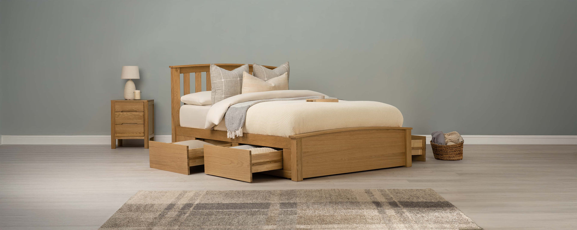Goodwood Solid Natural Oak Bed Frame - 3ft Single – The Oak Bed Store