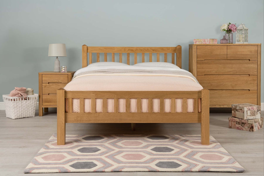 Emporia Solid Natural Oak Bed Frame - 4ft6 Double – The Oak Bed Store