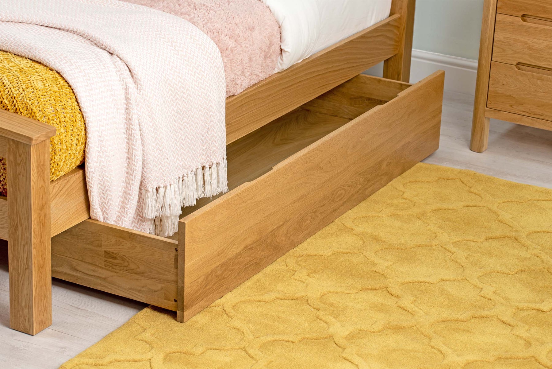 Large Natural Oak Under Bed Drawer – The Oak Bed Store