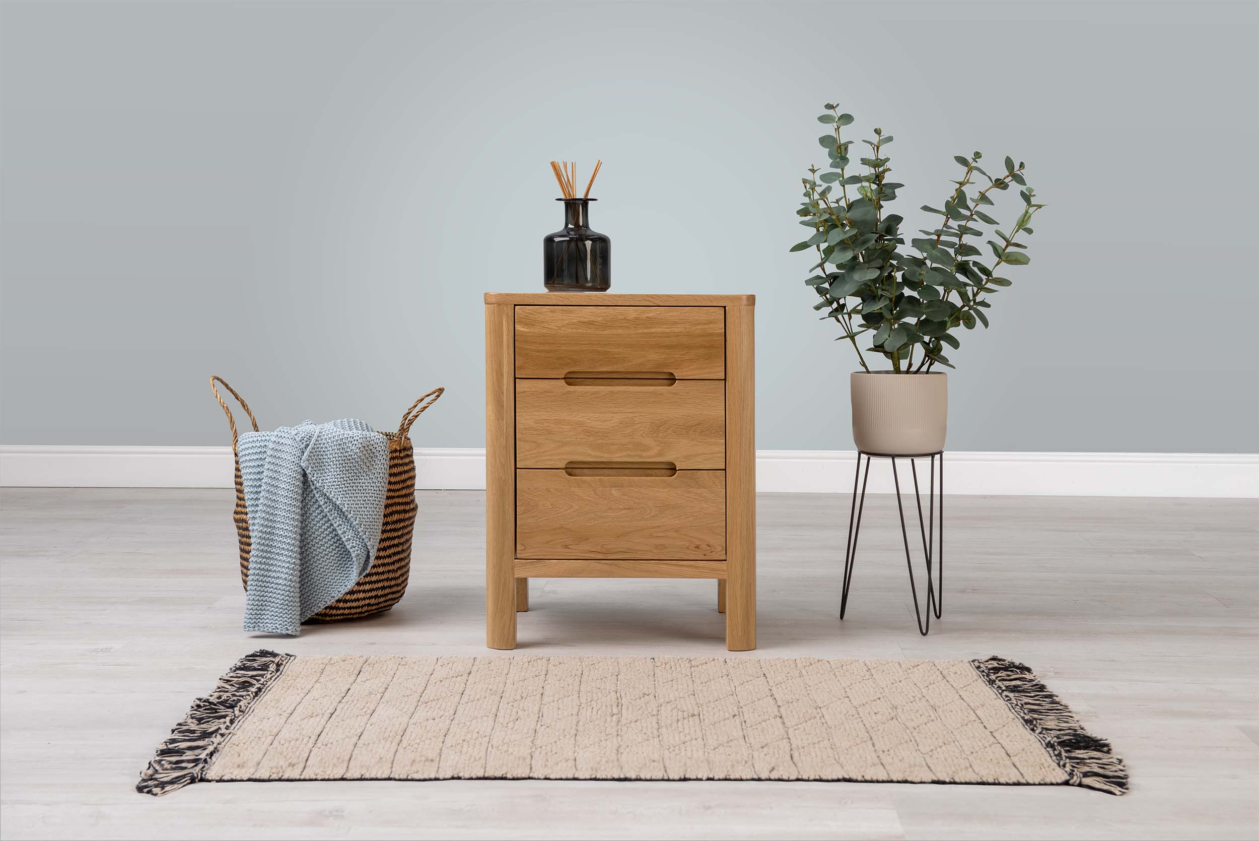Oak bedroom side table store