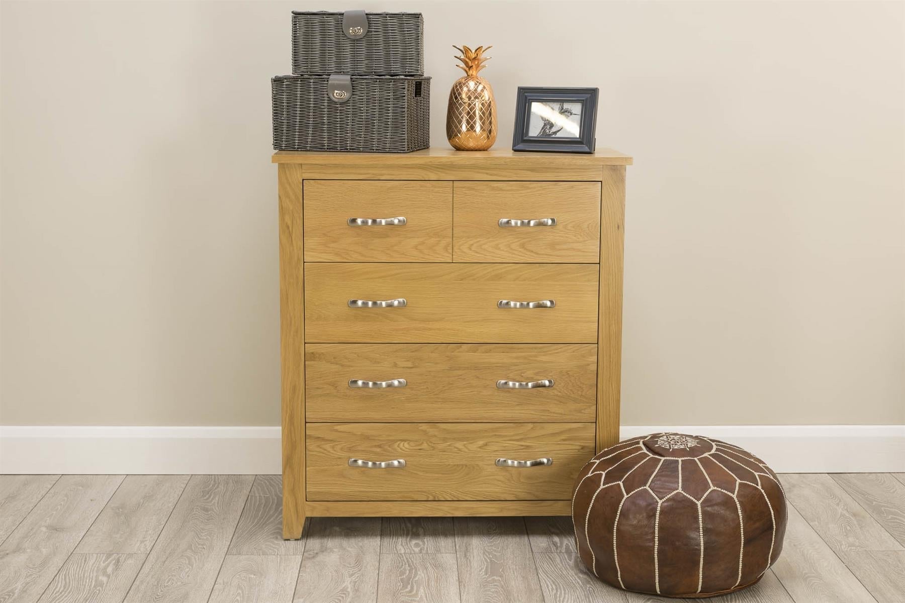 Boston Solid Natural Oak 4 Drawer Chest of Drawers – The Oak Bed Store